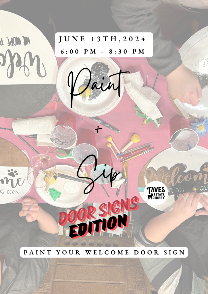 Paint n' Sip Door Signs - Go! Abbotsford